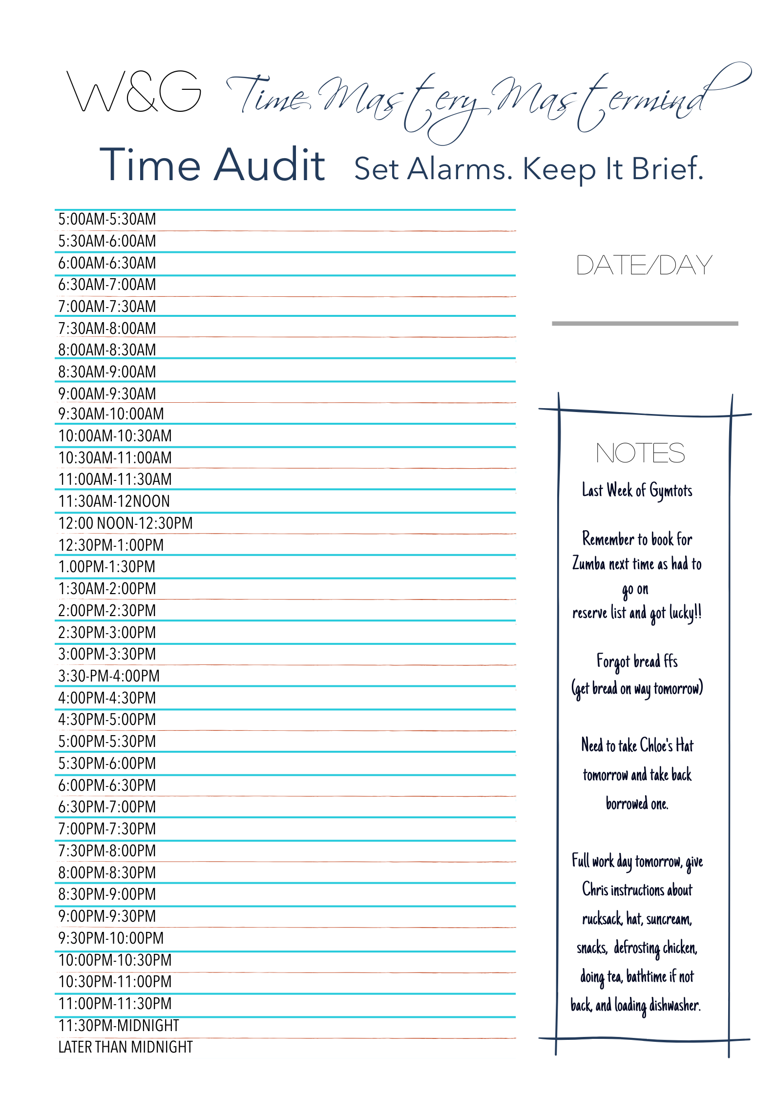 Time Audit Copy - Human Upgrade